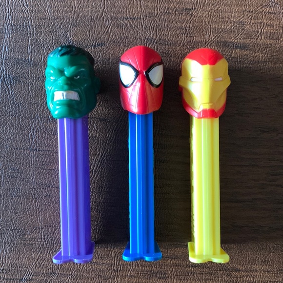 PEZ | Toys | Set Of 3 Marvel Pez Dispensers Iron Man Incredible Hulk ...